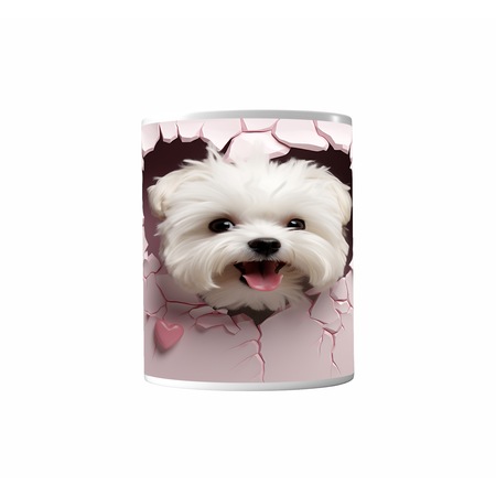 Cana personalizata cu catel, Alb, 350 ml, Model #92 - eMAG.ro