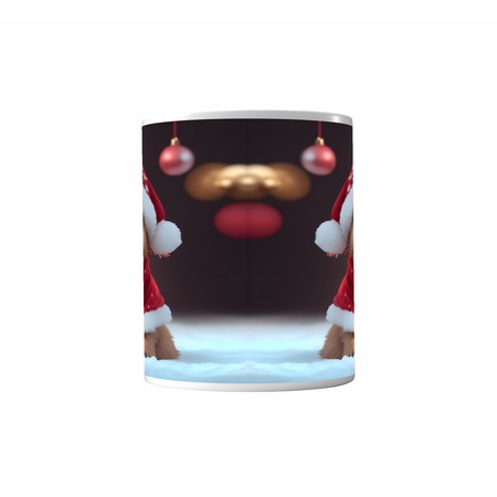 Cana personalizata cu catel, Alb, 350 ml, Model #17 - eMAG.ro