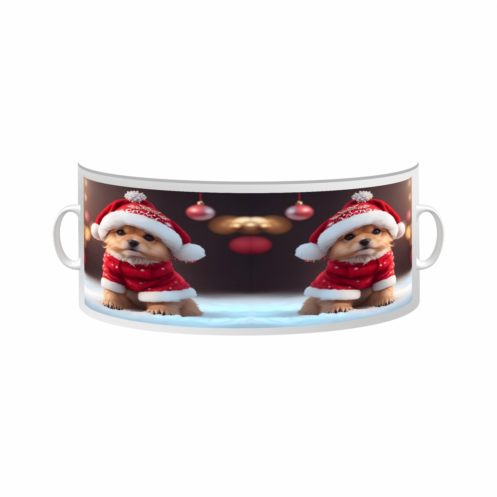 Cana personalizata cu catel, Alb, 350 ml, Model #17 - eMAG.ro