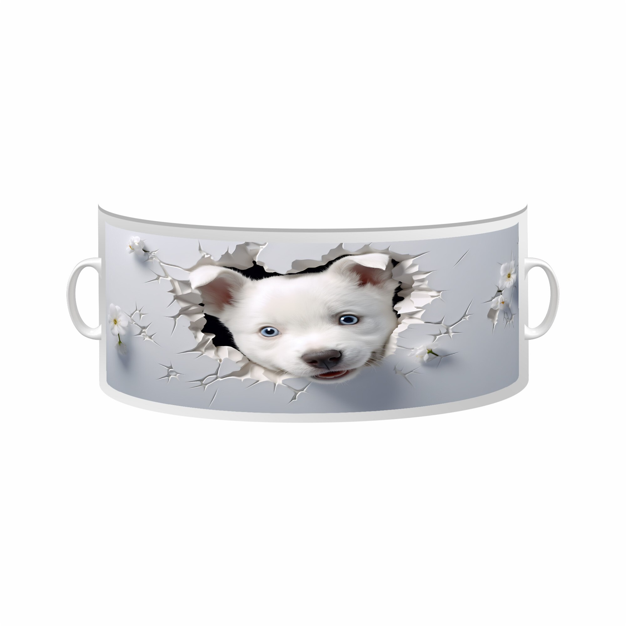 Cana personalizata cu catel, Alb, 350 ml, Model #37 - eMAG.ro