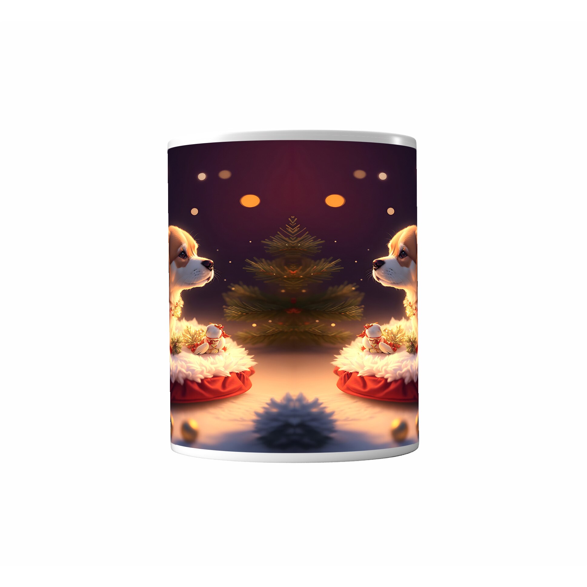 Cana personalizata cu catel, Alb, 350 ml, Model #11 - eMAG.ro