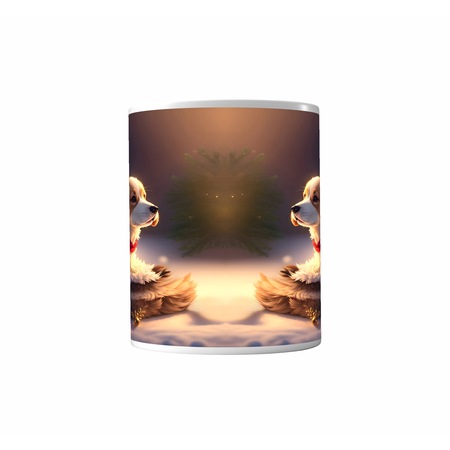 Cana personalizata cu catel, Alb, 350 ml, Model #4 - eMAG.ro