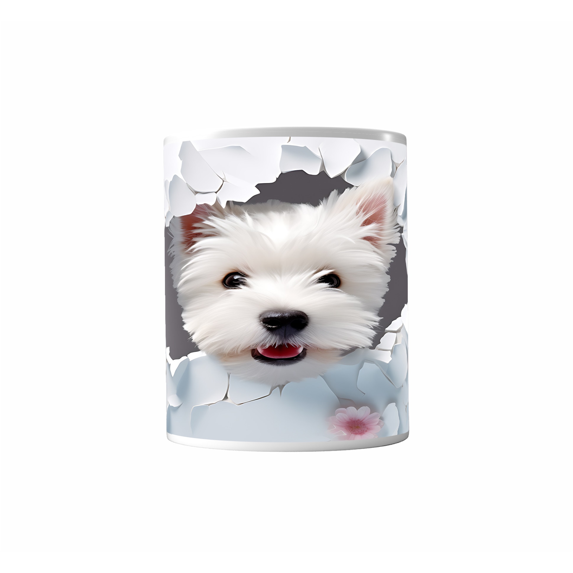 Cana personalizata cu catel, Alb, 350 ml, Model #40 - eMAG.ro