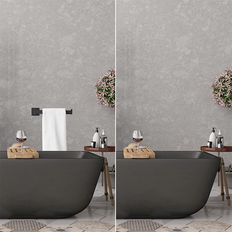 Suport metalic pentru prosoape, Yulinland®, dreptunghiular, montare suruburi, 30 x 7.5 cm ...