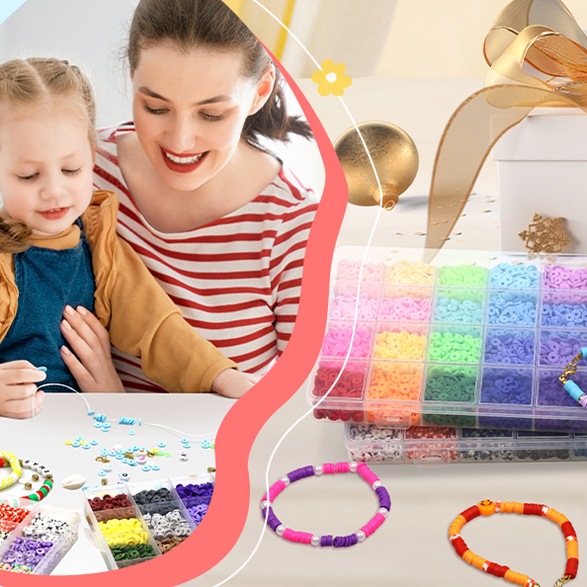 Kit de 4800 de bucati margele de argila, Yulinland, Pentru realizarea ...