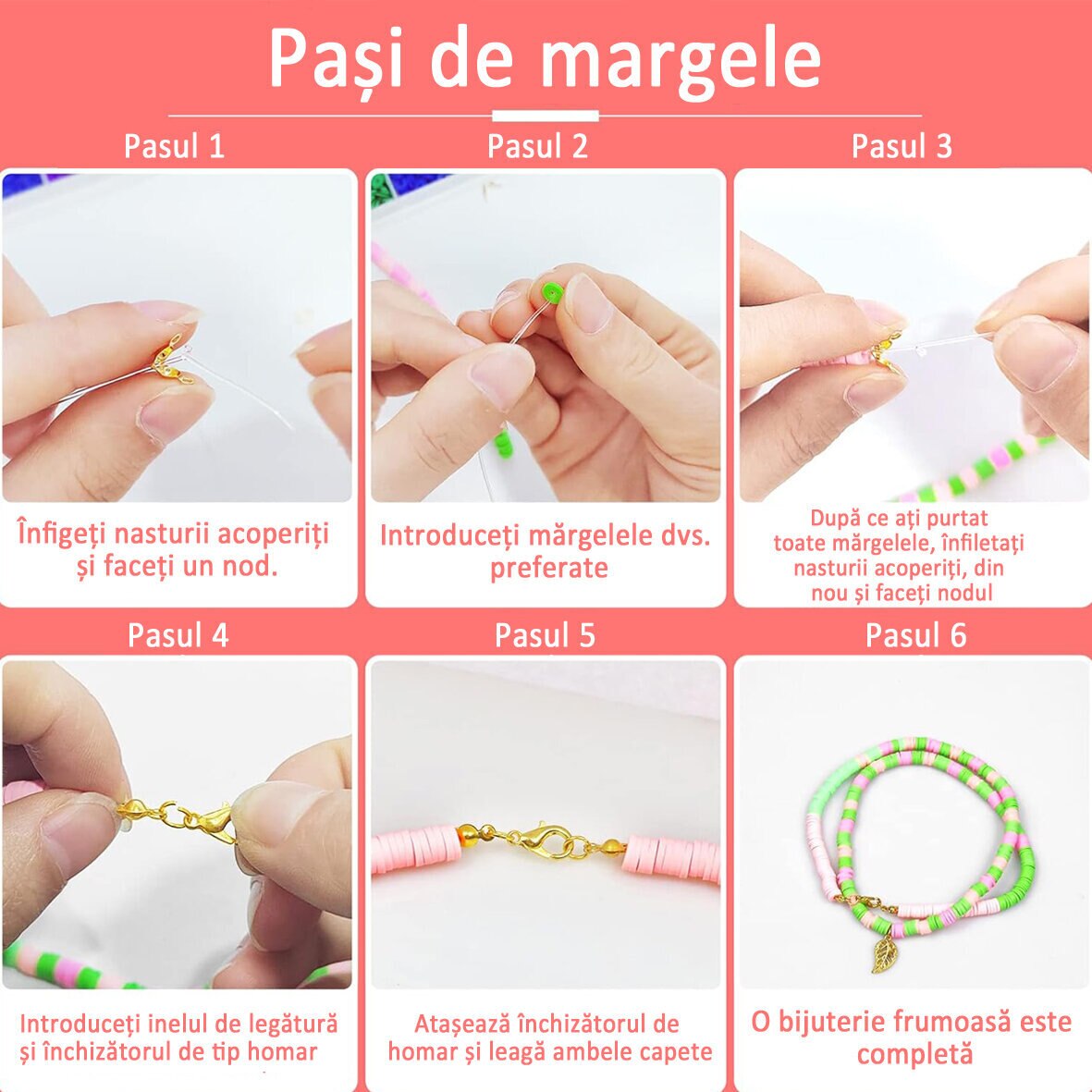 Kit de 4800 de bucati margele de argila, Yulinland, Pentru realizarea ...