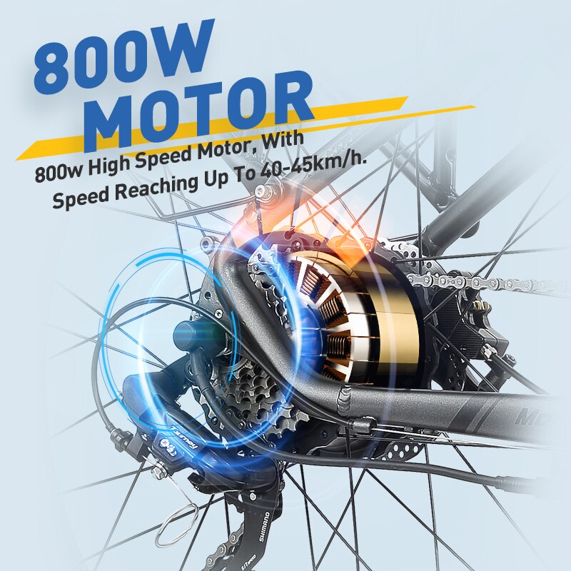 Електрически велосипед RX20, BURCHDA, Алуминий, 1000W, 26'', 48V, 20Ah ...