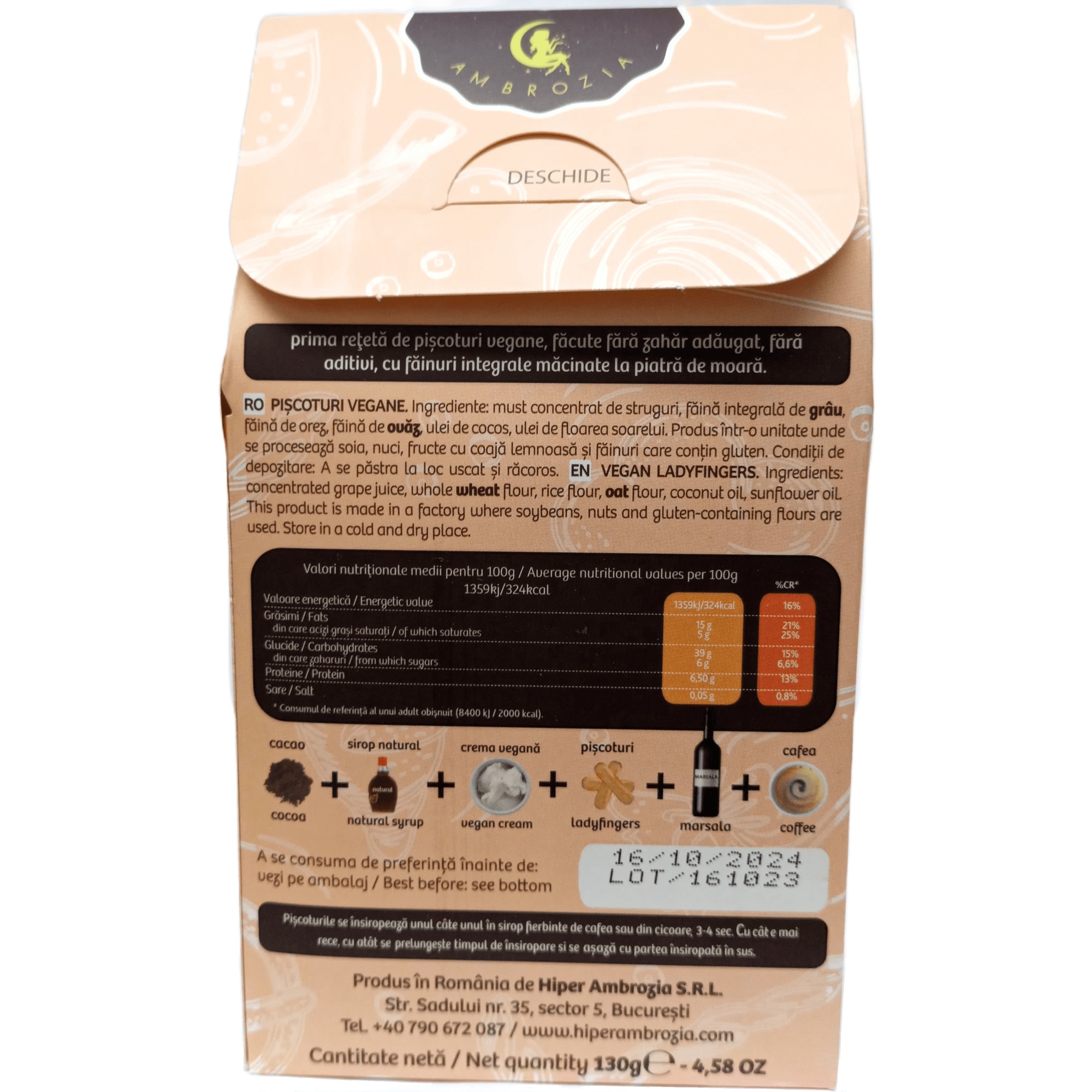 Piscoturi vegane integrale artizanale, fara zahar, fara aditivi, 100% ...