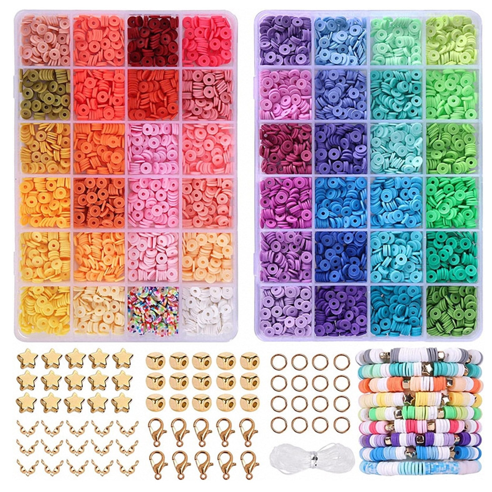 Kit de 4800 de bucati margele de argila, Yulinland, Pentru realizarea ...