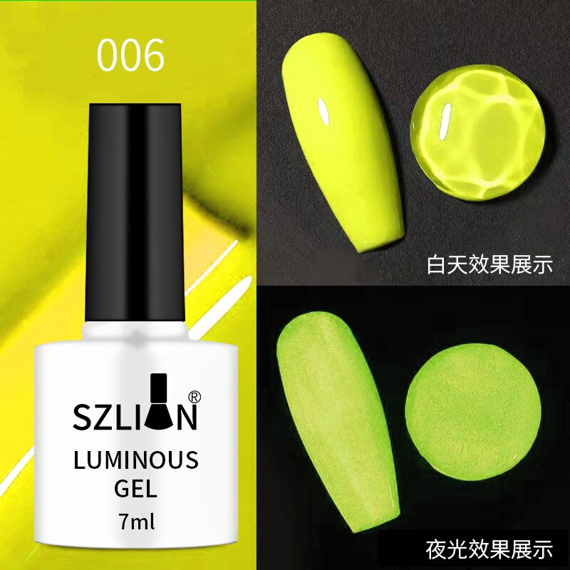 Oja de tip Gel luminos pentru unghii, 7 ml, culoarea nr 6, Galben auriu ...