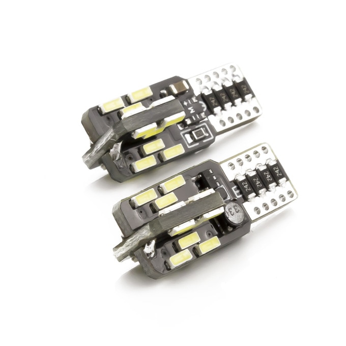 Set 2 becuri LED T10 W5W 12V 3W, pentru interior, portbagaj, CAN-BUS ...