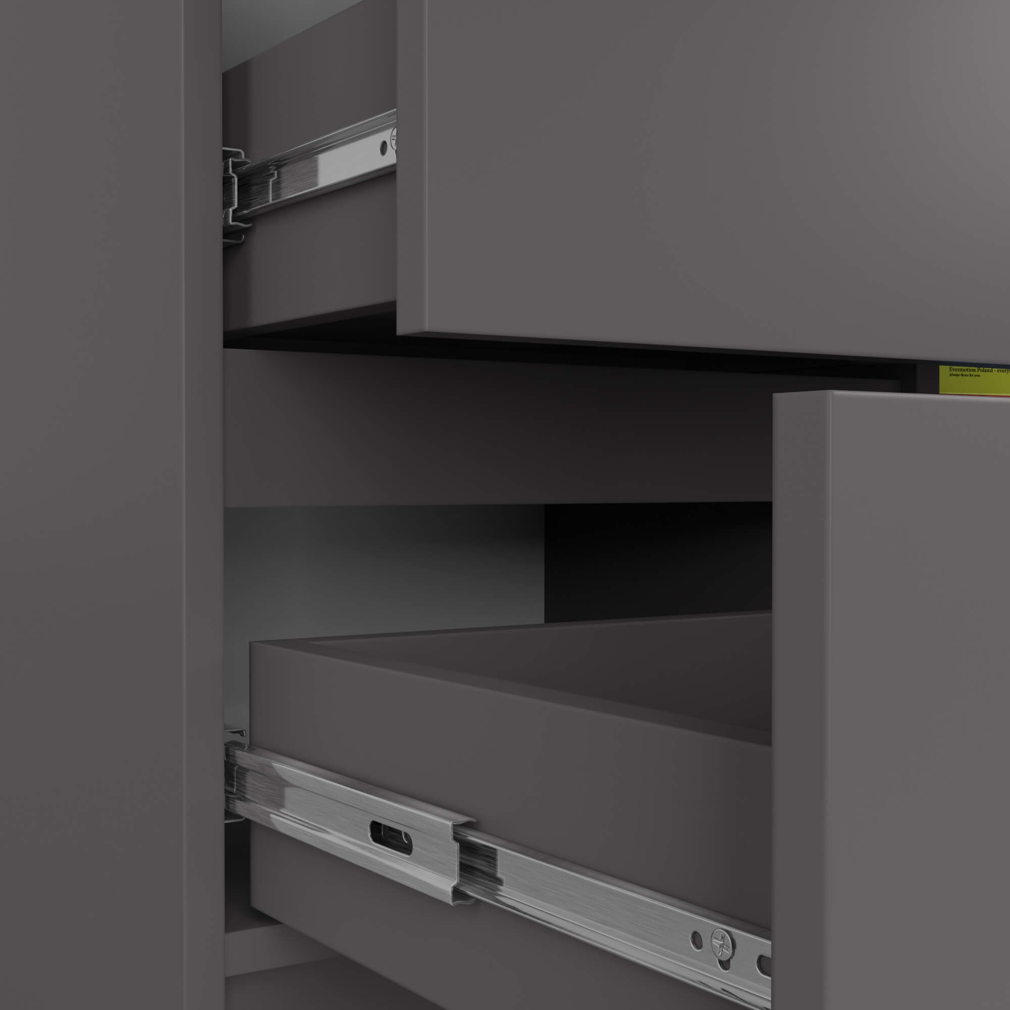 Comoda cu o usa, Akord Furniture Factory, PAL, 3 sertare, 77x80x35 cm ...