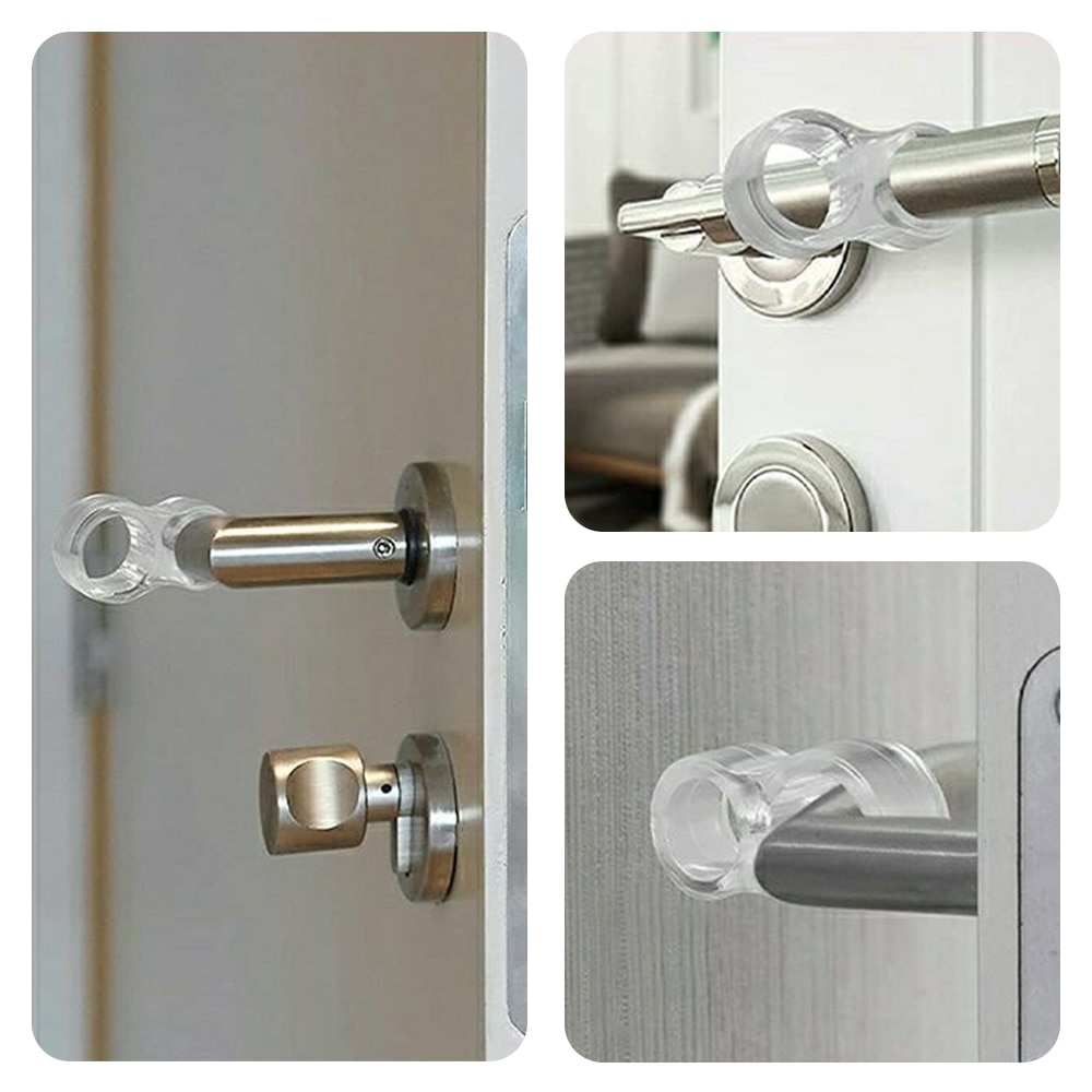 Комплект от 12 ограничителя за врата, за дръжка, подвижни, пластмасови ...