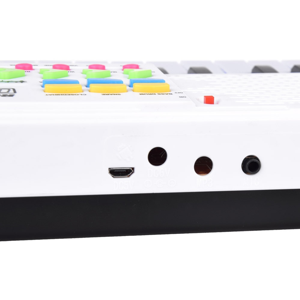 Pian synthesizer, 37 de taste, Microfon, Alb - eMAG.ro