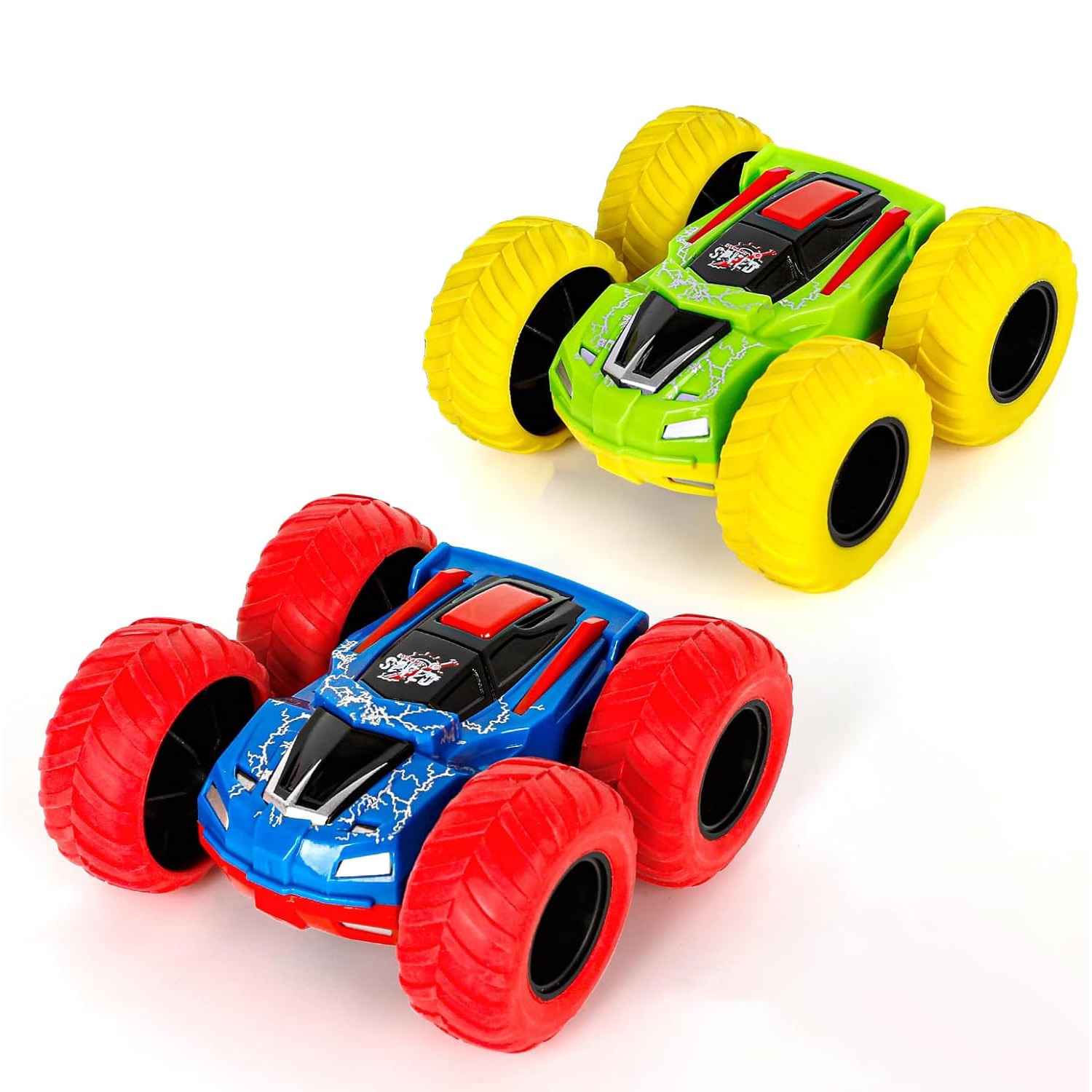 Set de 2 masini Monster Truck pentru copii, folosire pe ambele laturi ...