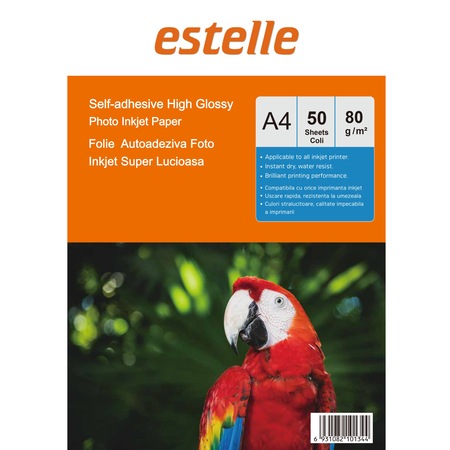 Hartie foto autoadeziva A4 lucioasa subtire, tip glossy photo sticker ...