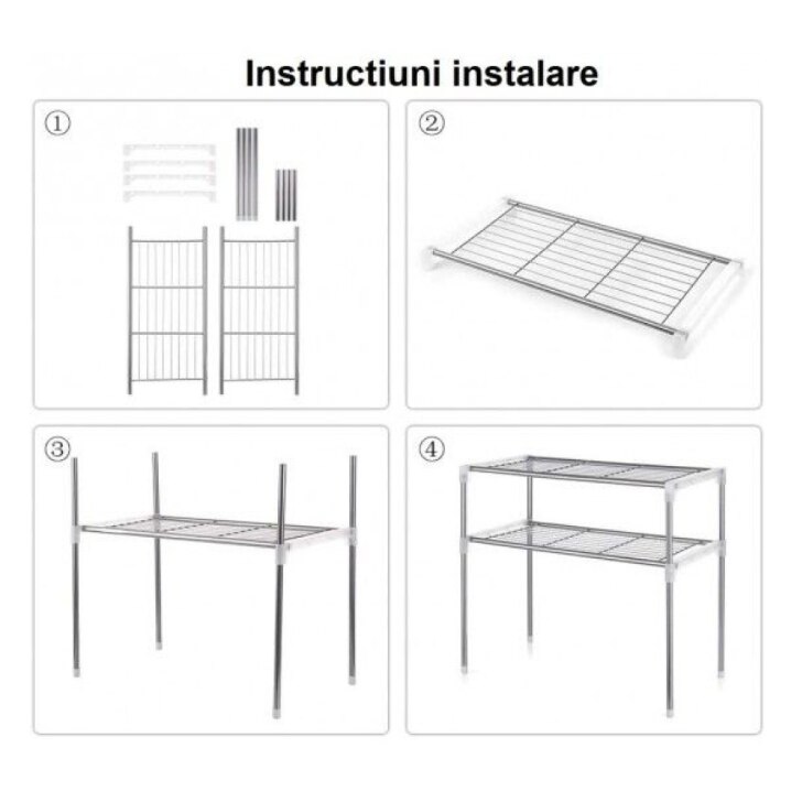 Suport cu 2 rafturi, telescopic si multifunctional - eMAG.ro
