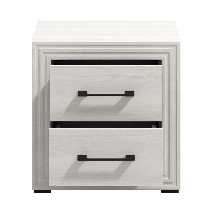 Noptiera moderna cu 2 sertare, frasin, dimensiuni 51 x 42.5 x 53 cm ...