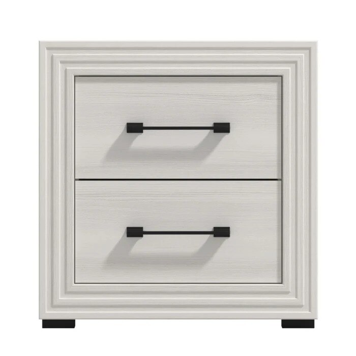 Noptiera moderna cu 2 sertare, frasin, dimensiuni 51 x 42.5 x 53 cm ...