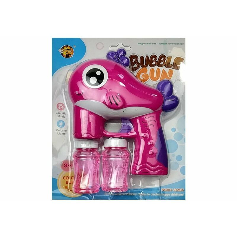 Suflator de bule - delfin roz - 18 x 15 x 6, 5 cm - eMAG.ro