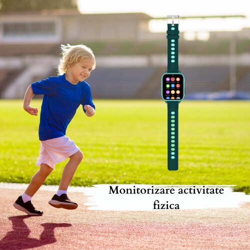 Ceas smartwatch copii GPS 4G, Merkie® T12, cu localizare GPS, buton SOS ...