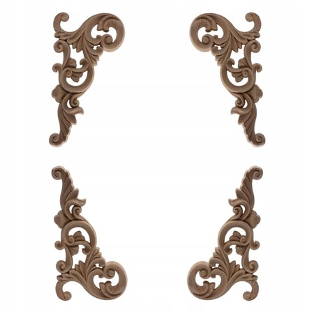 Coltare decor mobila, Orna, Lemn, 4 buc, Maro - eMAG.ro