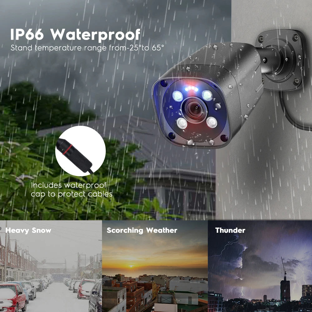 Камера за външно наблюдение, 2 бр, IP, Ethernet, 8MP, 4K, сива - eMAG.bg