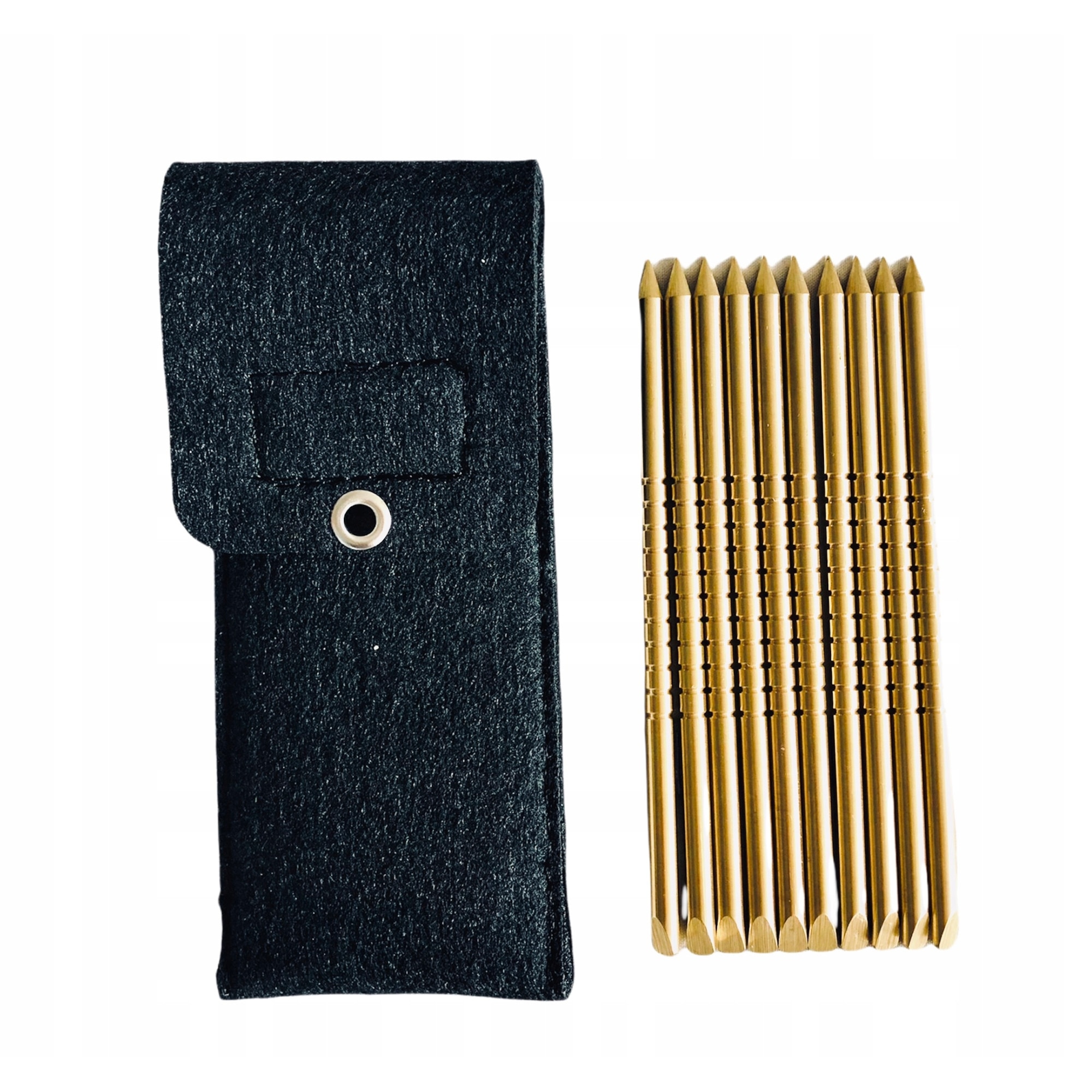 Set stifturi cu carcasa, TCM, Alama, Auriu/Negru - eMAG.ro