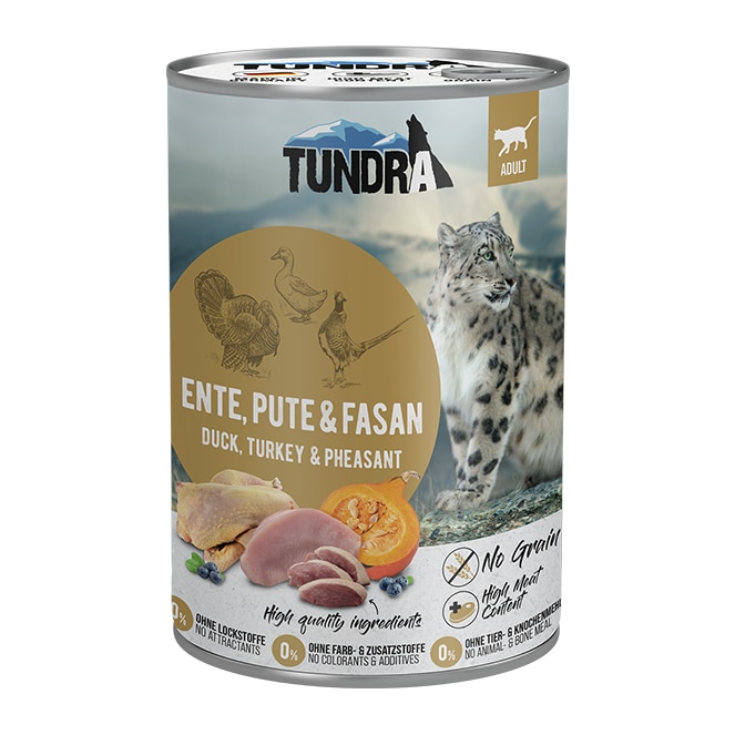 Hrana umeda pisici Tundra Cat, Rata, Curcan, Fazan, conserva 400g - eMAG.ro