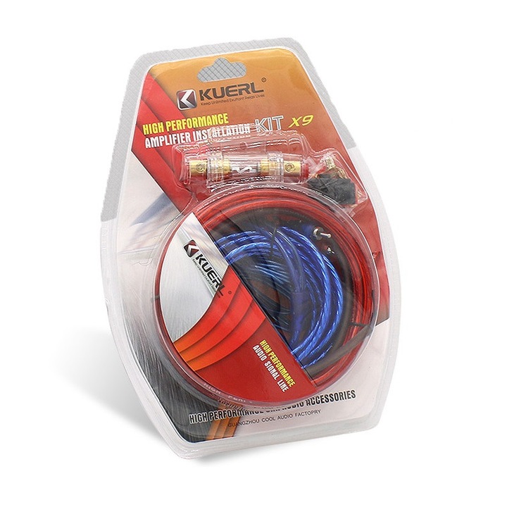 Kit cabluri subwoofer auto, JENOUS®, lungime cablu 4.5M, din PVC si ...