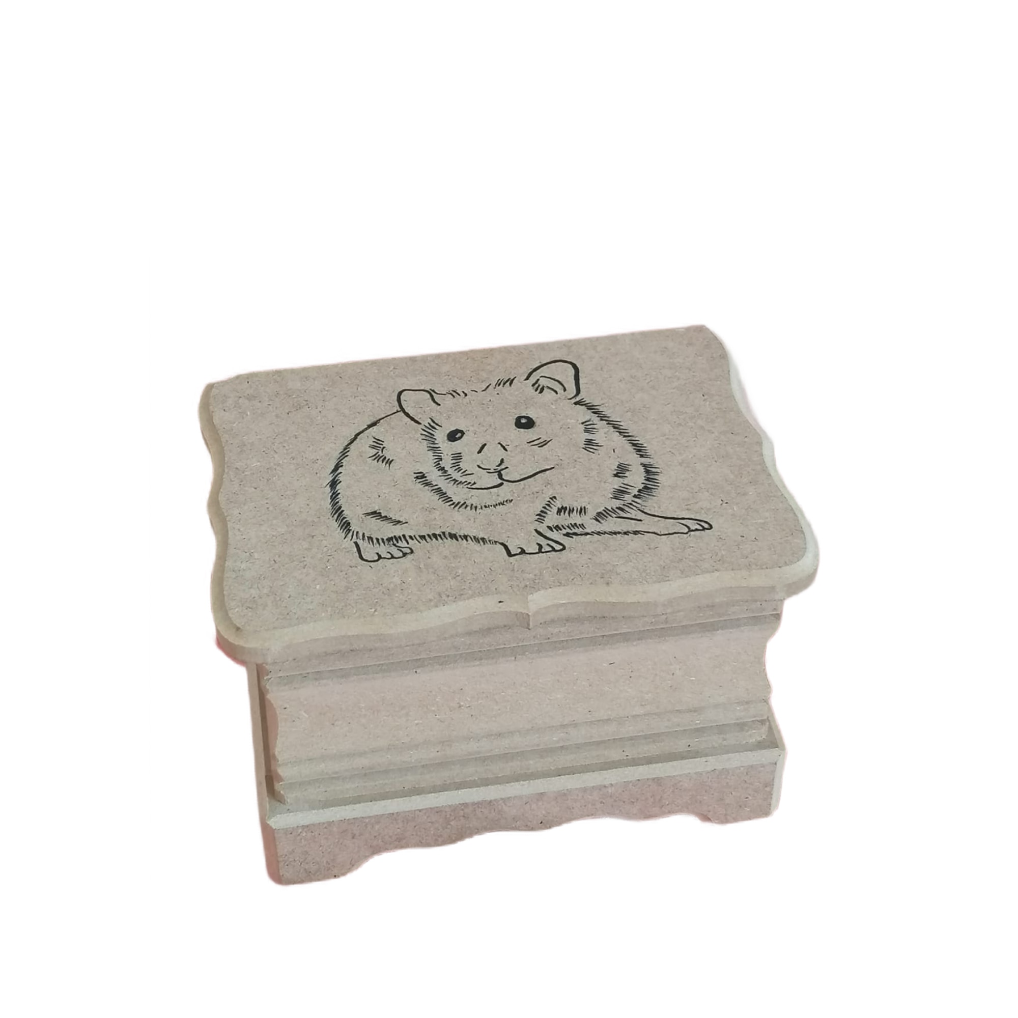 Urna pentru cenusa animale, cu picior - hamster, handmade - eMAG.ro