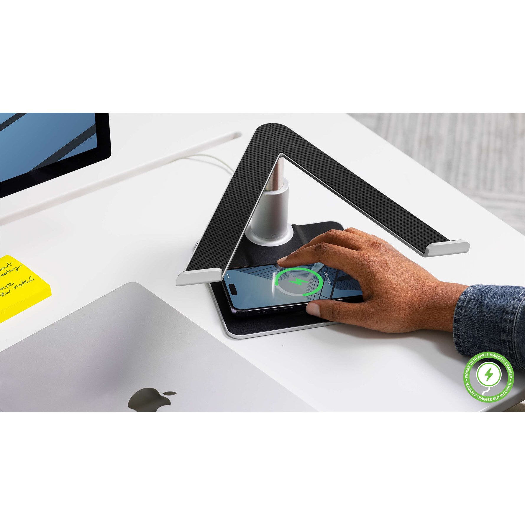 Suport ergonomic pentru Macbook Pro, reglabil pe inaltime, cu statie de ...