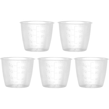 Set 5 cani gradate, Plastic, Transparent - eMAG.ro