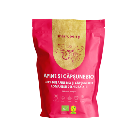 Afine BIO si Capsune BIO Deshidratate 100gr MerryBerry - eMAG.ro