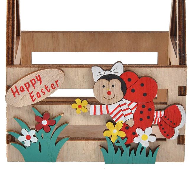 Cosulet Decorativ de Paste din Lemn Buburuza 10x7x12cm - eMAG.ro