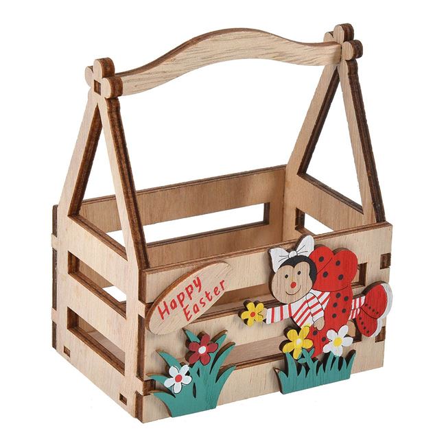 Cosulet Decorativ de Paste din Lemn Buburuza 10x7x12cm - eMAG.ro