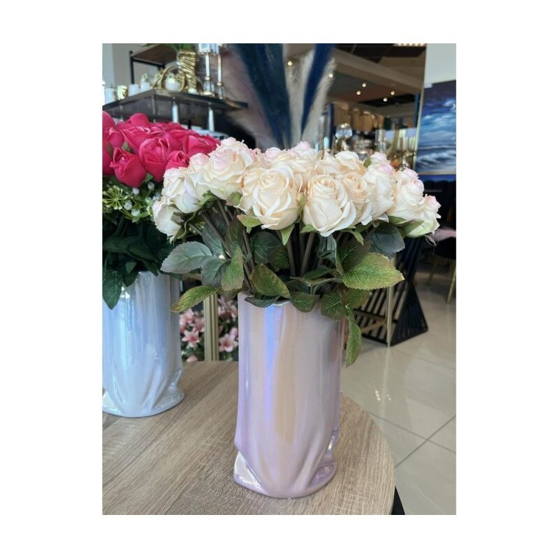 Vaza de culoare roz, 25 cm - eMAG.ro