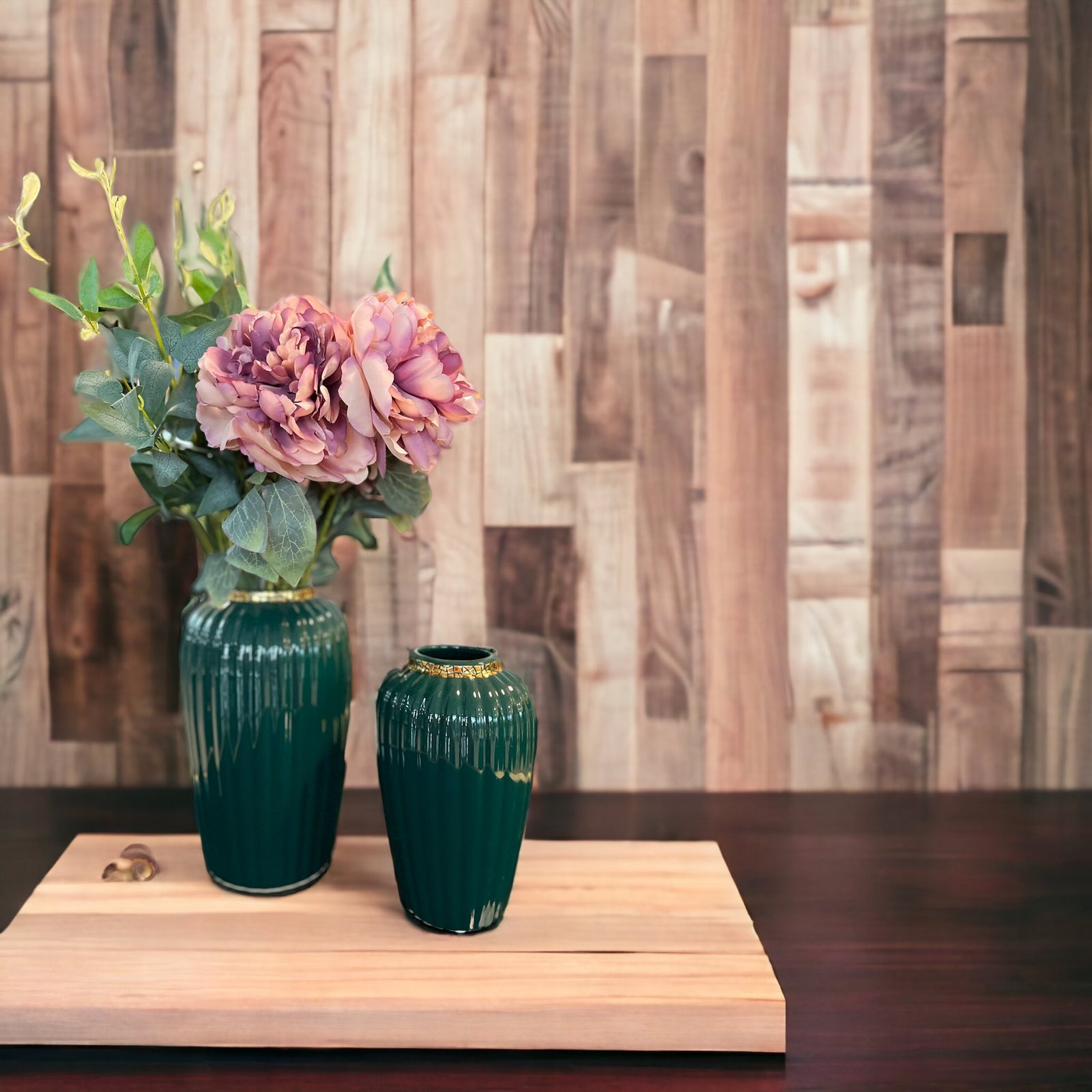 Set 2 vaze, culoare verde inchis - eMAG.ro