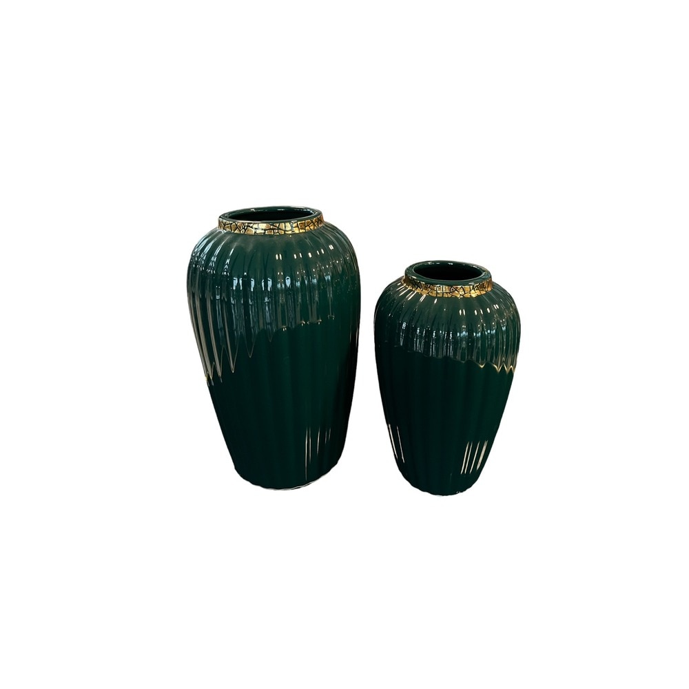 Set 2 vaze, culoare verde inchis - eMAG.ro