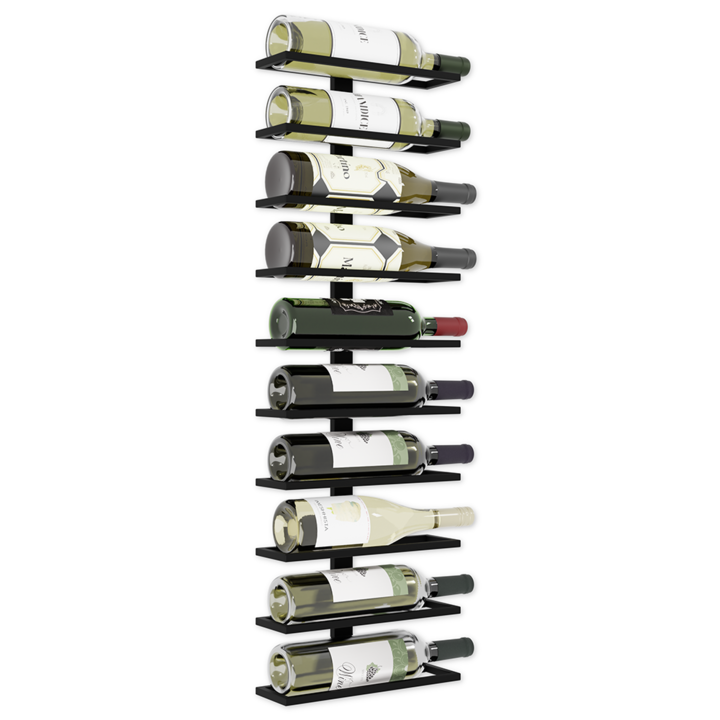 Raft pentru vin, Suport sticle de vin, Lenmar, Lemn, Metal, 10 Straturi ...