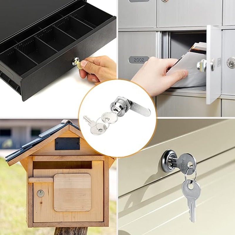 Set incuietoare pentru mobilier, Broasca cu cilindru si cama, 2 chei ...