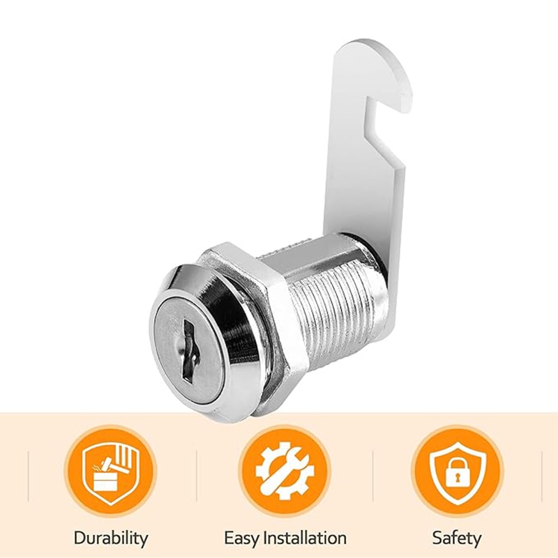 Set incuietoare pentru mobilier, Broasca cu cilindru si cama, 2 chei ...