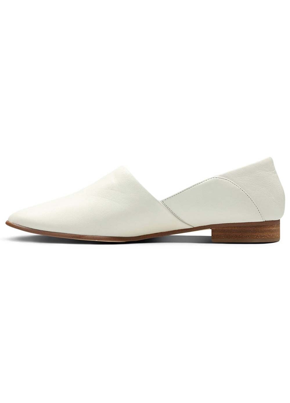 Espadrile dama Pure Tone, Clarks, Piele naturala, Alb, 36 - eMAG.ro