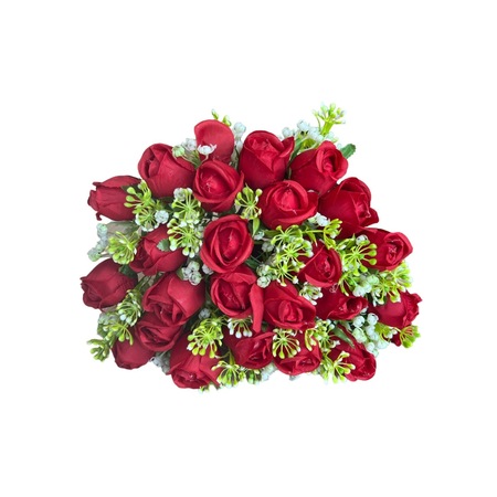 Trandafiri 24 buc, culoare rosie, 40 cm - eMAG.ro