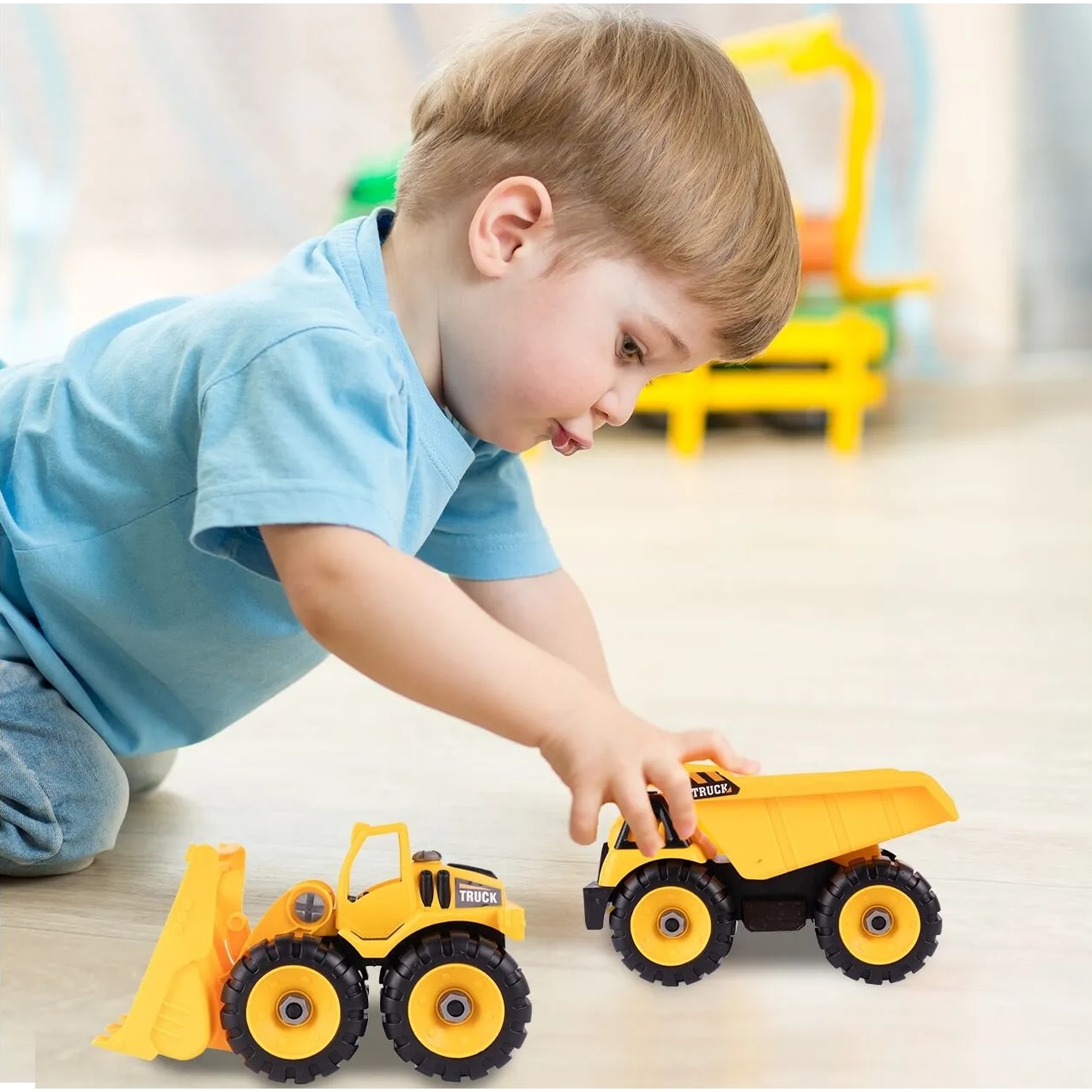 Camion cu Vehicule de Constructii Demontabile idealSTORE, Dimensiuni 54 ...