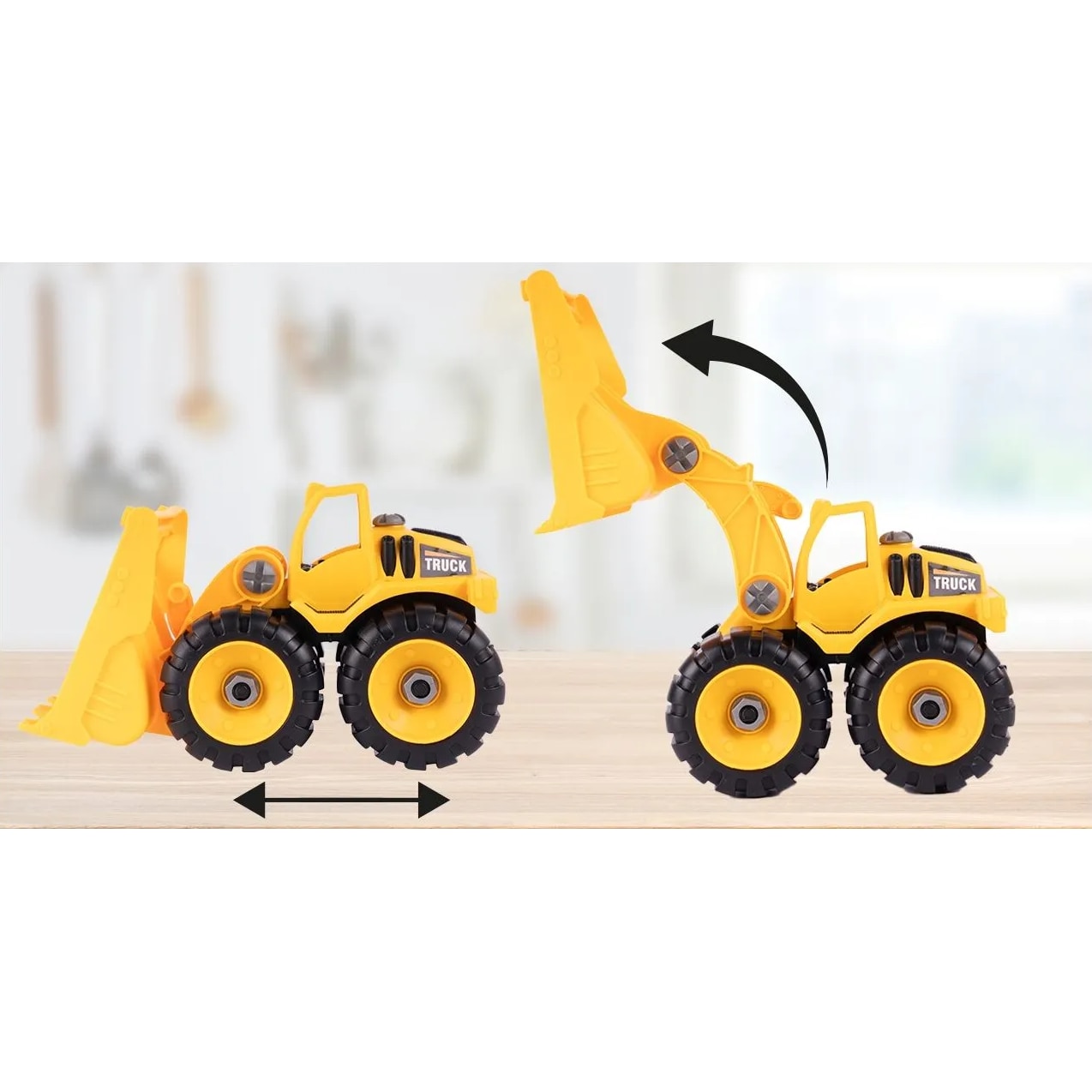 Camion cu Vehicule de Constructii Demontabile idealSTORE, Dimensiuni 54 ...