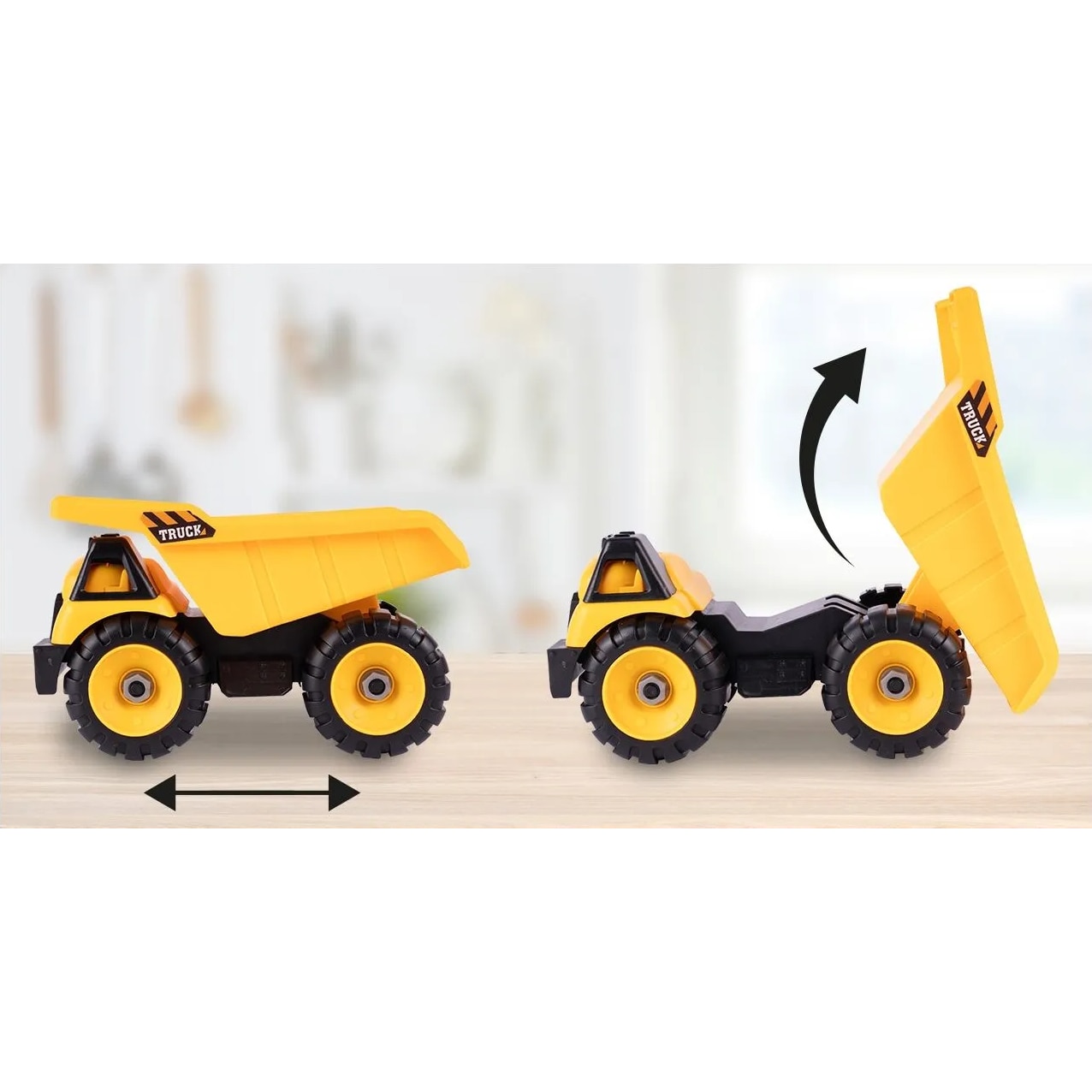 Camion cu Vehicule de Constructii Demontabile idealSTORE, Dimensiuni 54 ...