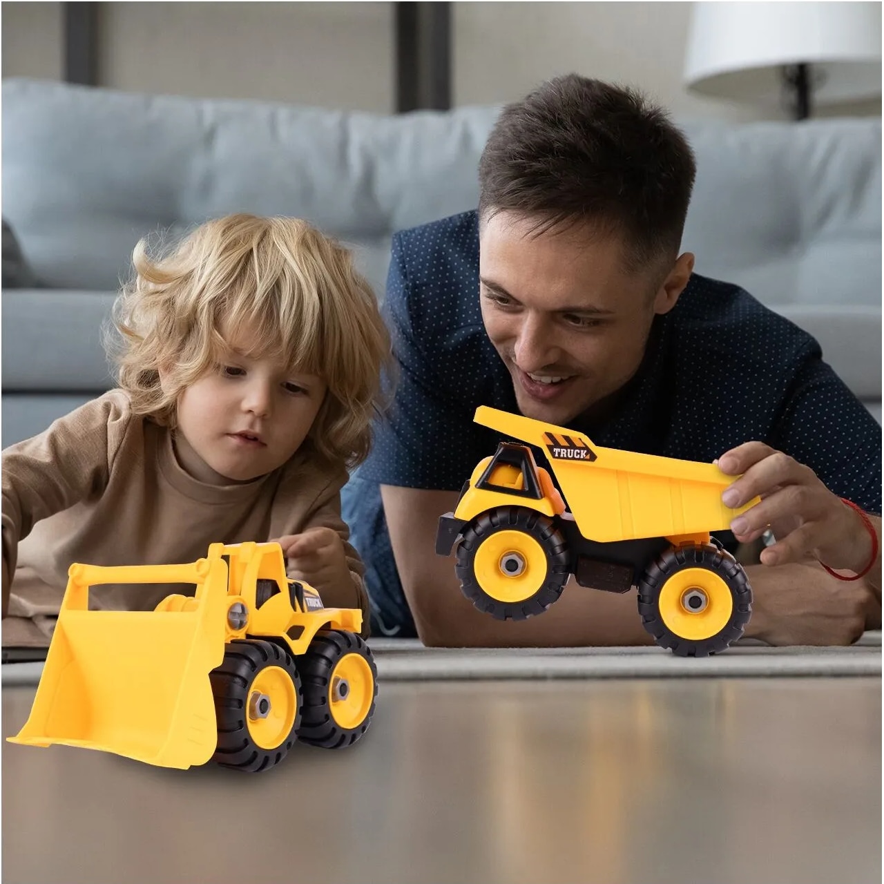 Camion cu Vehicule de Constructii Demontabile idealSTORE, Dimensiuni 54 ...