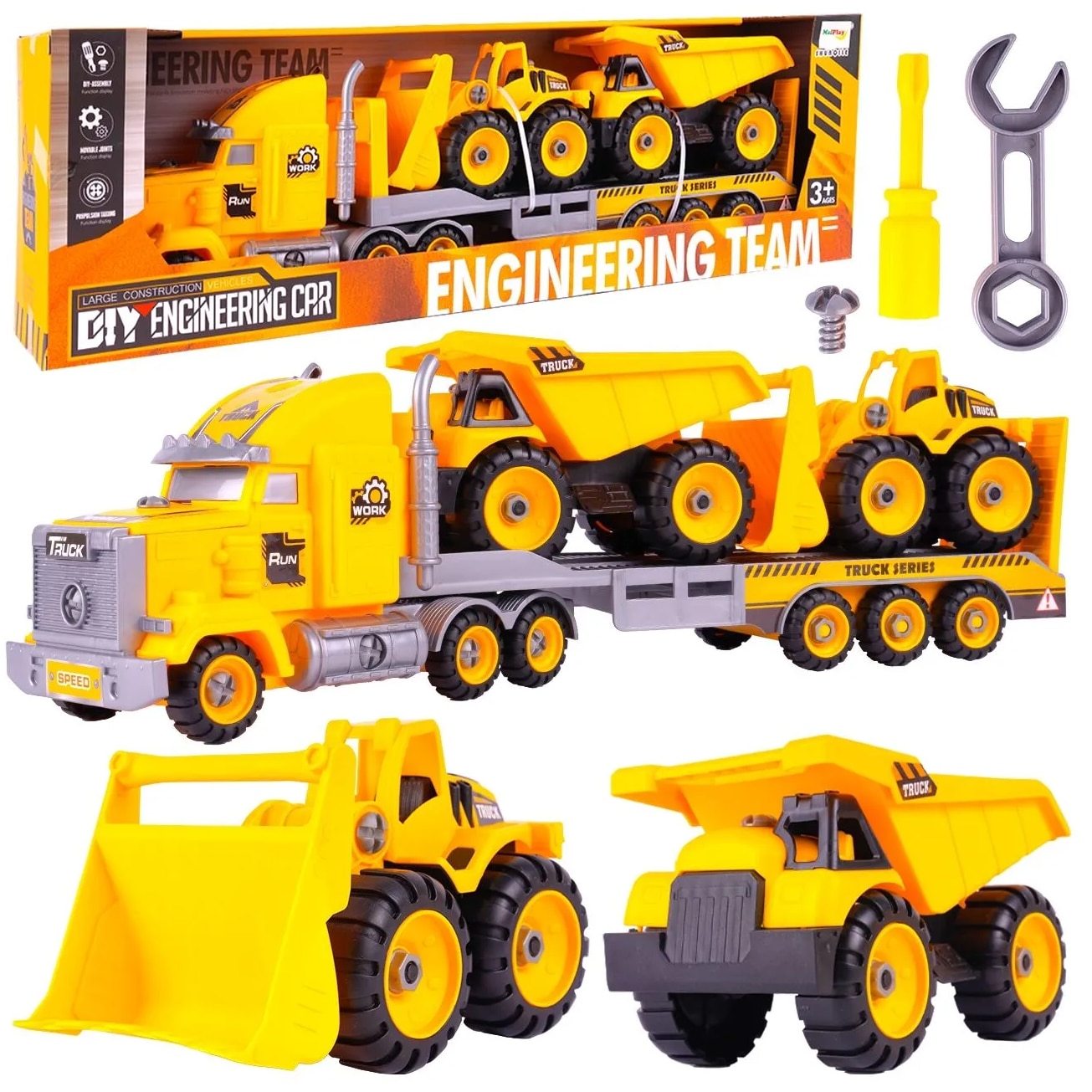 Camion cu Vehicule de Constructii Demontabile idealSTORE, Dimensiuni 54 ...