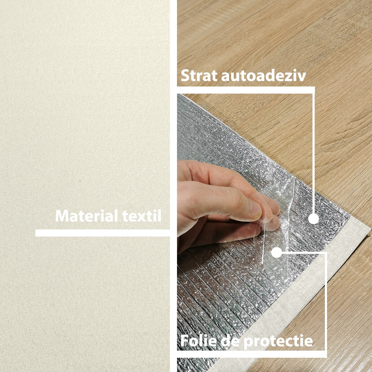 Rola tapet autoadeziv, panzat, 4mm grosime, Naimeed D5726, design ...